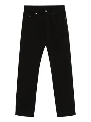 Emporio Armani Logo Plaque Slim Fit Jeans - Black
