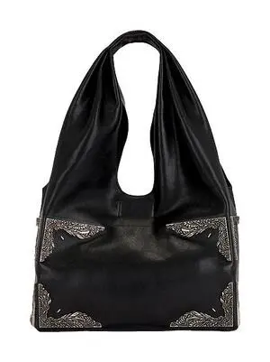 MAISON MARGIELA Medium Box Bag With Textured Metallic Panels - Black