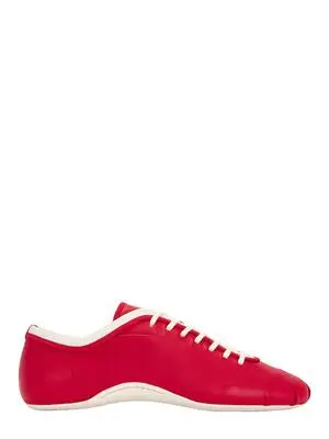 Dries Van Noten Calf Leather Ballet Sneakers - Red