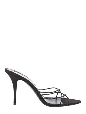 Saint Laurent Cleo Mule Sandal - Noir