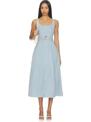 KARINA GRIMALDI Lilliana Denim Maxi Dress - Blue