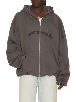 MISBHV Inflated Devil Zipped Hoodie - Washed Grey