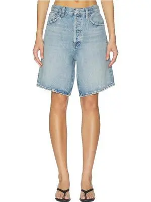 AGOLDE Indra Short Hip Slung Baggy Denim Shorts - Blue