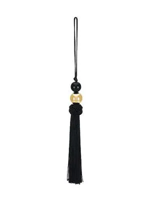 CENDRE Lucetta Bag Charm With Sphere Pendant - Black