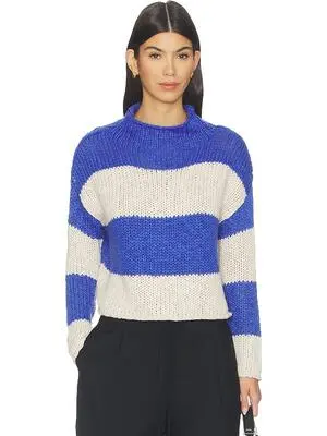 Free People Opal Rugby Stripe Sweater - Blue