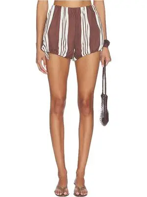 Posse Rosie Short With Side Tie Detailing - Brown