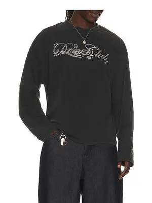 DRMERS CLUB Classical Long Sleeve Tee In . Also - Black