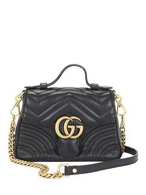 FWRD RENEW Gucci Gg Marmont Handbag - Black