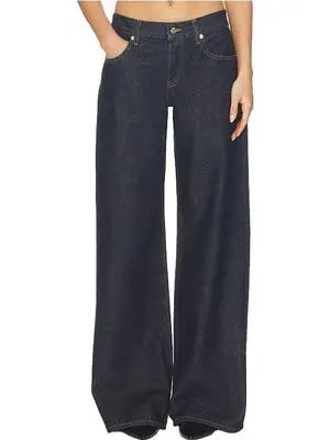 FRAME FRAME X Alexandra Leclerc The Leo Low Rise Baggy Jean Blue