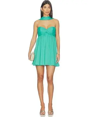 Katie May Lee Dress With Scarf - Green