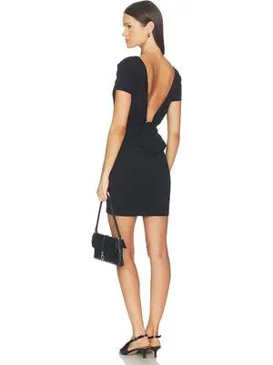 FRAME X Alexandra Leclerc The Monaco Mini Dress - Black