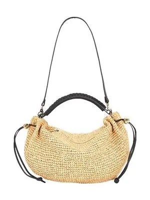 Madewell Gathered Raffia Shoulder Bag - Tan