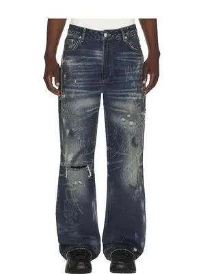 MISBHV Laser Tagged Denim Jeans - Blue