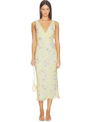 MORE TO COME Alora Midi Dress - Lemon
