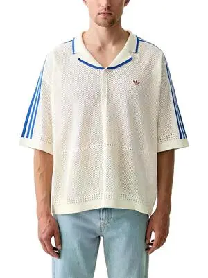 Adidas Adidas Resort Mesh-Knit Shirt White