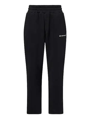 MKI MIYUKI ZOKU Logo-print Wide-leg Cotton Jogging Bottoms - Black