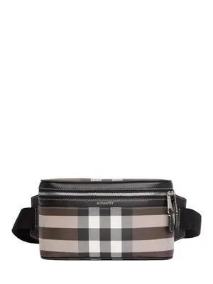 Burberry Checked Cube Belt Bag - Black
