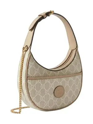 Gucci Ophidia Mini Shoulder Bag In Gg Supreme Canvas - Nude