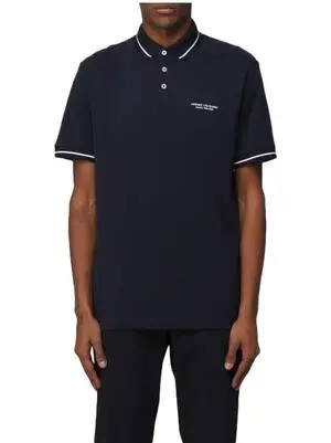 Armani Exchange Short-sleeved Polo Shirt - Black