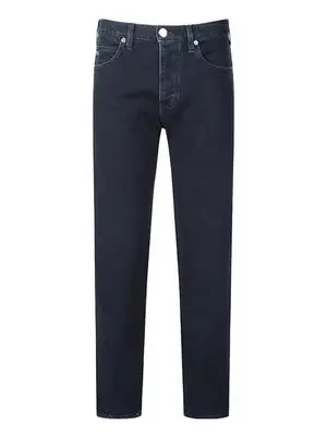 Emporio Armani Low-rise Slim-cut Straight-leg Jeans - Black