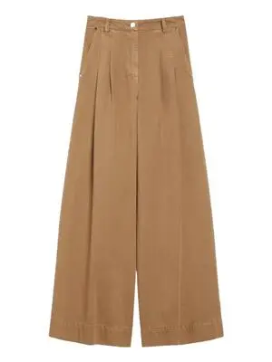 IBLUES Wide-leg Darts Trousers - Camel