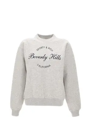SPORTY  RICH Sporty & Rich Beverly Hills Crewneck Sweatshirt - Grey