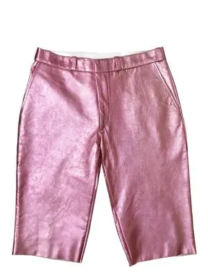 ABSURDE Absurde Metallic Leather Shorts