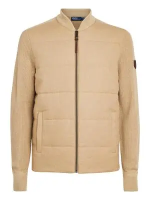Polo Ralph Lauren Linen Blend Bomber Jacket - Beige