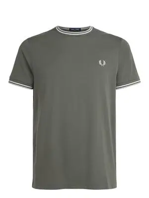 Fred Perry Cotton Twin Tipped T-shirt - Green
