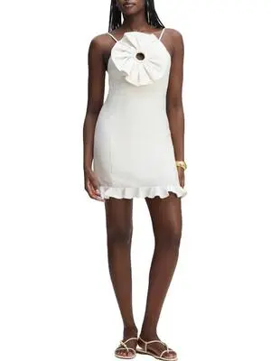 Sam Edelman 3d Flower Mini Dress - Ecru
