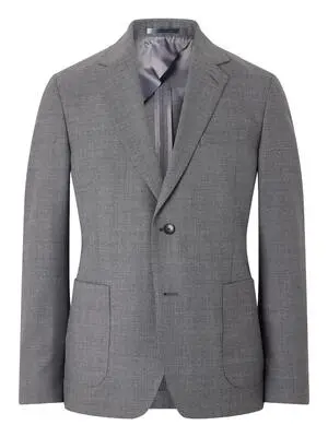 Mr P. Wool-hopsack Suit Jacket - Gray