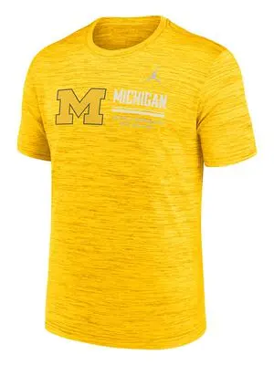 JORDAN Michigan Sideline Velocity Brand Dri-fit College T-shirt - Yellow