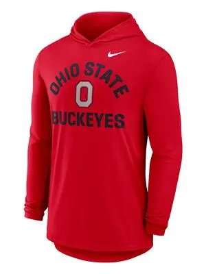 Nike Ohio State Buckeyes Long Sleeve Hooded T-shirt - Red