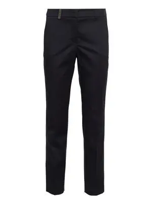 PESERICO Peserico Mid-Rise Tailored Trousers With Perforated Details