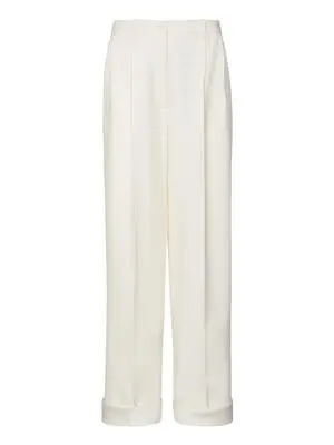 THE ROW Cassandro Wool Casual Pants - White