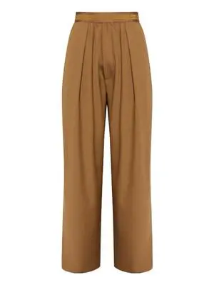 Acne Studios Logo-tape Wide Leg Trousers - Brown
