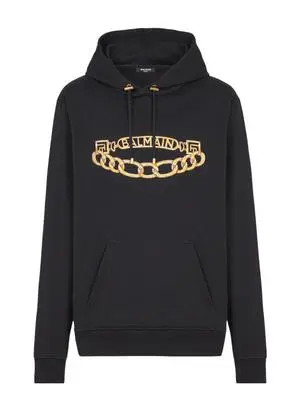 Balmain Logo-print Hoodie - Black