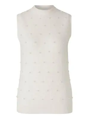 Zimmermann Embellished Sleeveless Vest - White