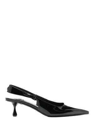 JIMMY CHOO Amel 50mm Patent Leather Slingback Pumps - Black