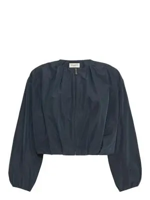 Max Mara Weekend Max Mara Butterfly Cropped Zip-Up Jacket Navy