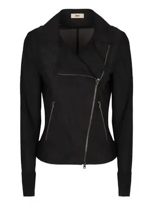 Herno Long-sleeved Zip-up Jacket With Lapel Design - Black