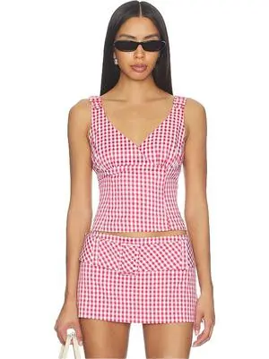 Amanda Uprichard Alistair Top - Red