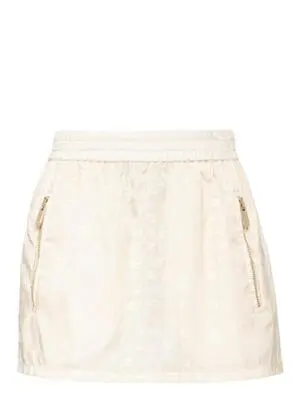 Miu Miu Emblem Mini Skirt - Ivory
