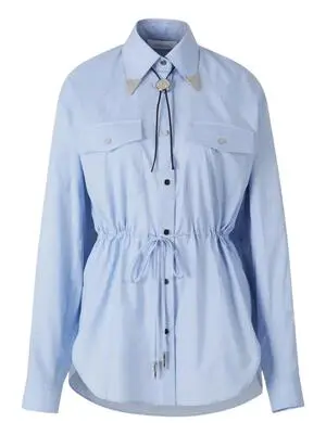Rabanne Drawstring Waist Shirt - Light Blue