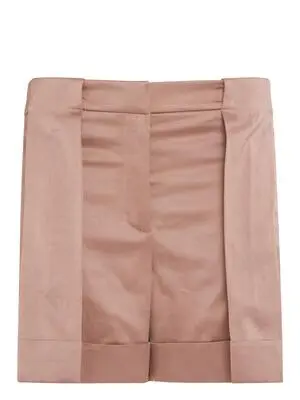 Balmain Satin Plank Bermuda Shorts - Nude