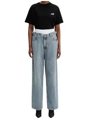 DARKPARK Full Length Straight Leg Jeans - Gray