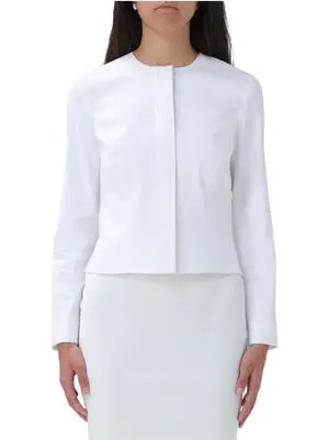 Theory Peplum Hem Cropped Jacket - White