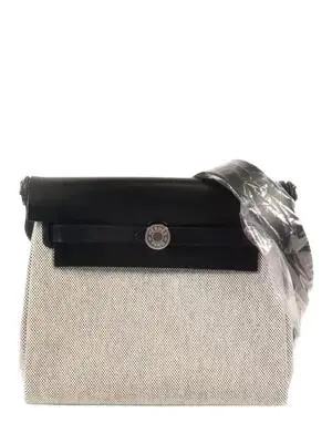 Hermès Mini Herbag Canvas Cross Body Bag - Neutrals