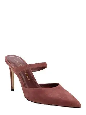 STUART WEITZMAN Power Mule Pumps With Stiletto Heel - Brownstone