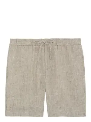 Frescobol Carioca Frescobol Carioca Felipe 8" Linen Blend Shorts Light Brown